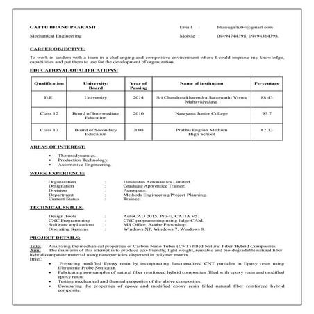 Bhanu Gattu -Mechanical -Project planning -GAT in HAL | PDF