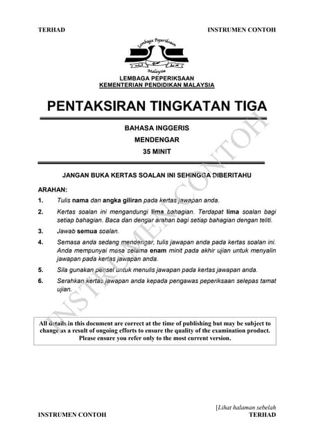 Pt3 speaking sample test examiner booklet | PDF | Resume Writing and ...