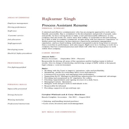 Resume of Rajkumar Singh | PDF