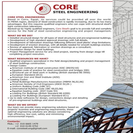 CORE STEEL PROFILE | PDF
