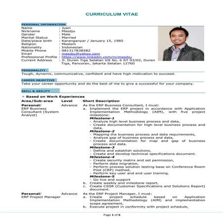 Resume of Juari | PDF