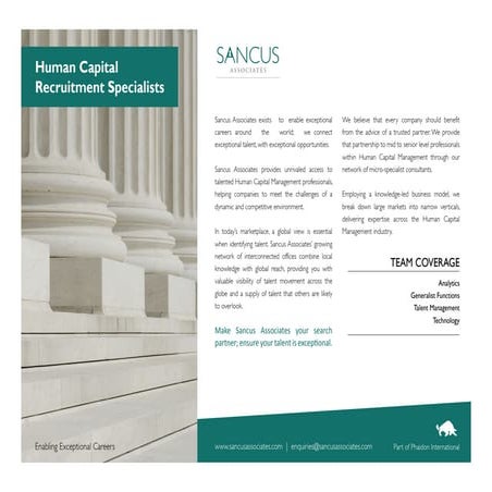 Sancus Associates - Overview | PDF | Management Consulting Industry ...