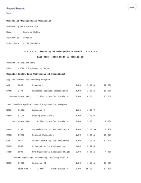 StudentTranscript | PPT