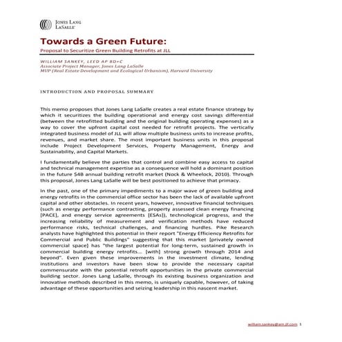 Towards a Green Future-Green Retrofit Proposal | PDF