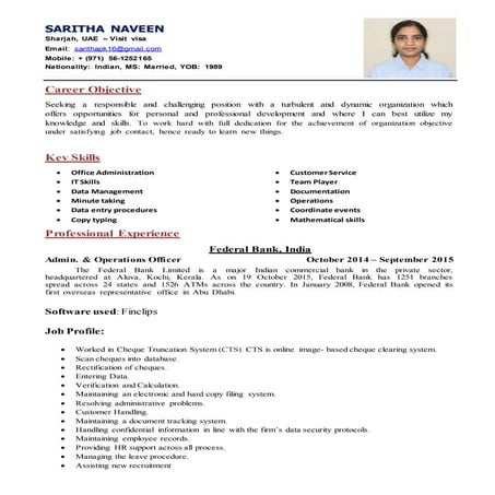 Resume_Saritha - Copy | PDF
