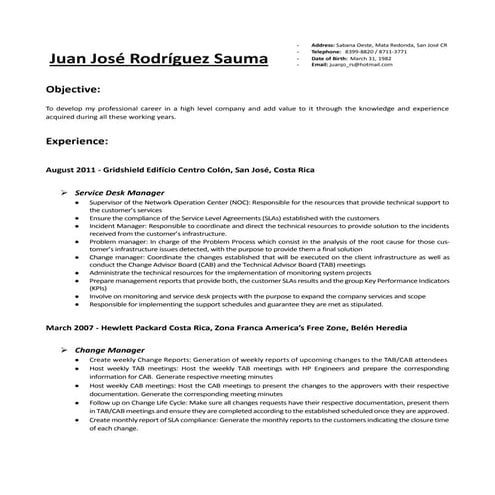 Juan José Rodríguez Sauma Resume (1) | PDF