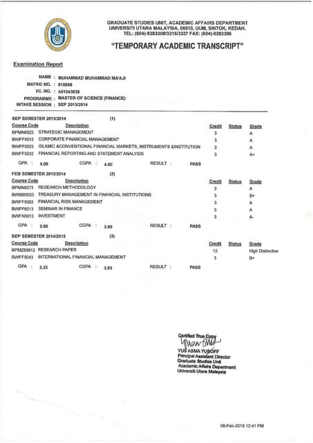 Recommendations UUM | PDF