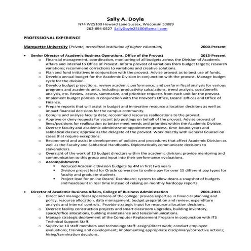 Sally Doyle Resume 12 23 15a | PDF