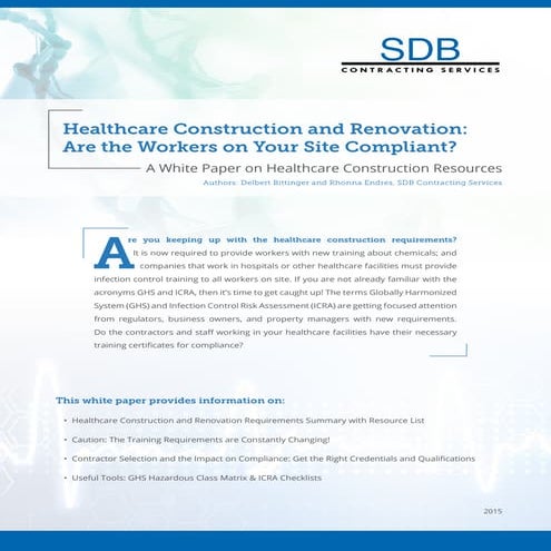 Healthcare Construction White Paper | PDF