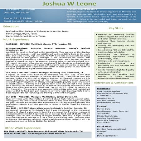 Josh Resume-MN | DOC