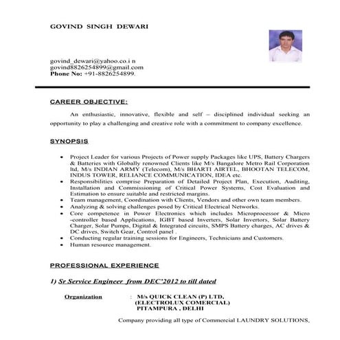 my cv govind 1(1) | DOC