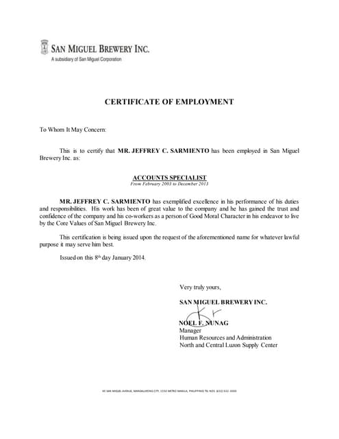 Probationary Employment Contract Sample | PDF