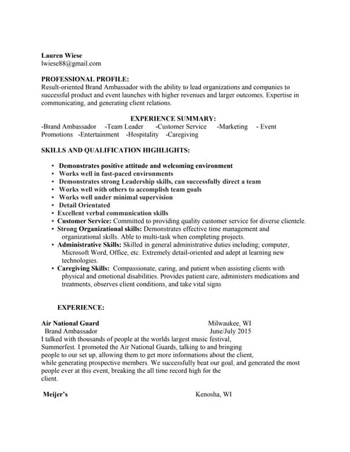 Caitlyn Resume | PDF