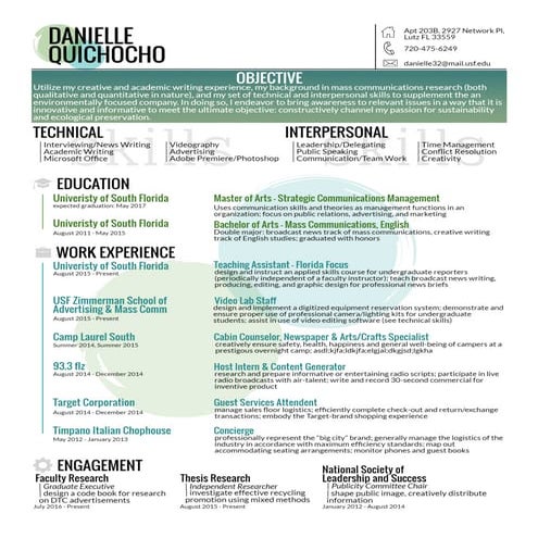 Danielle Quichocho Resume | PDF