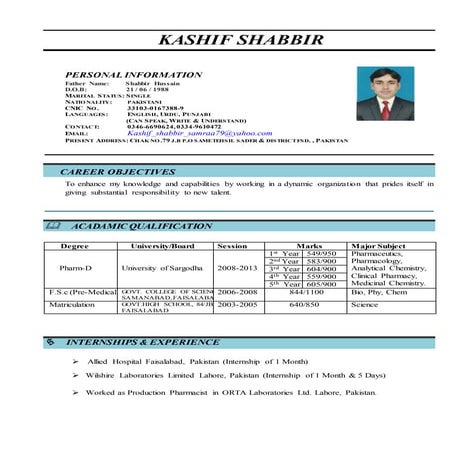 Kashif Shabbir ( C.V ).docx new | DOCX