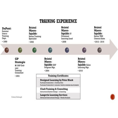 Coleen Hobaugh_Training Experience Timeline_8_2016 | PDF