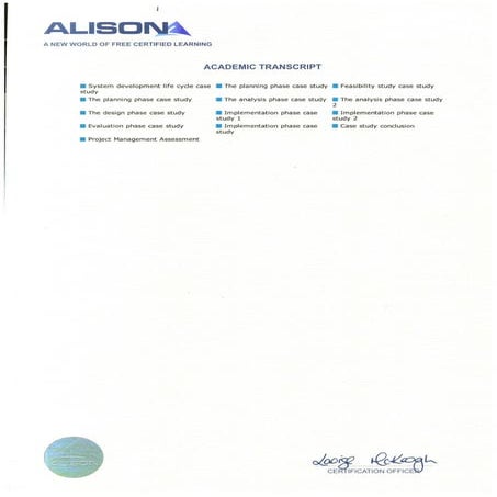 ACADEMIC TRANSCRIPT DIPLOMA IN PROJECT MANAGEMENT 2 | PDF