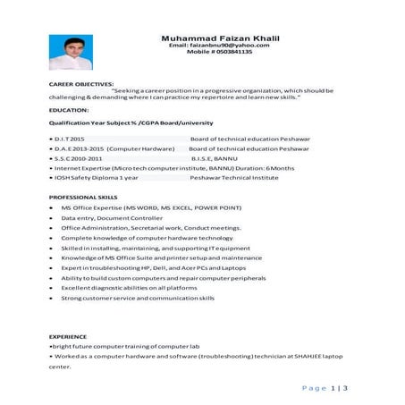 Faizan CV | DOCX