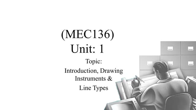 Lecture 1 - Technical Drawing Introduction | PPTX