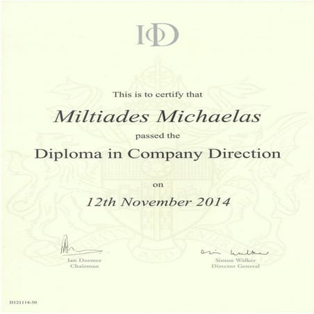 Iod Diploma Certificate | PDF