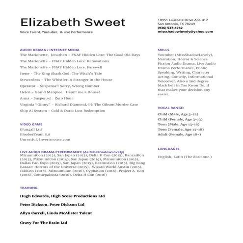 ElizabethSweetResume2016 | PDF