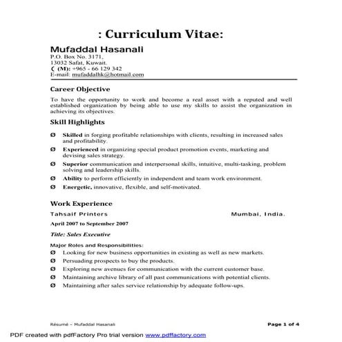 Ahmed Mohsen CV | PDF