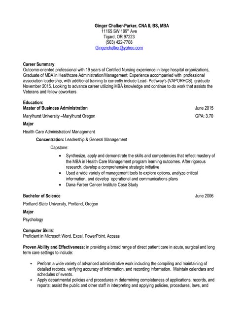 Resume 1(4) | PDF | Healthcare Industry | Industries