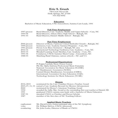 Bio - Eric Grush 2016 | PDF