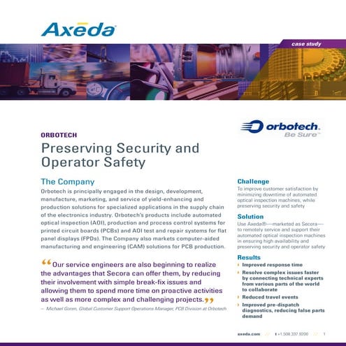 IIOT Case Study Orbotech | PDF