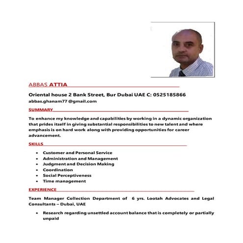 ABBAS ATTIA CV-2016 | PDF