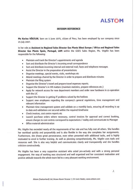 GE Reference Letter | PDF