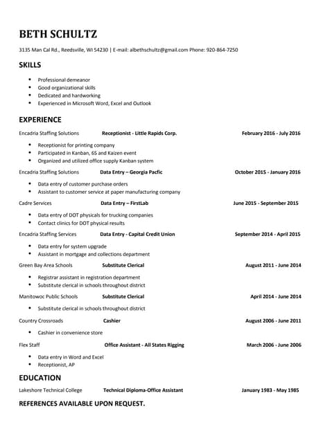 Beth Schultz presentations