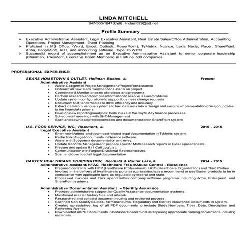 LINDA MITCHELL RESUME(2) | PDF