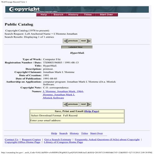 WebVoyage Record View | PDF