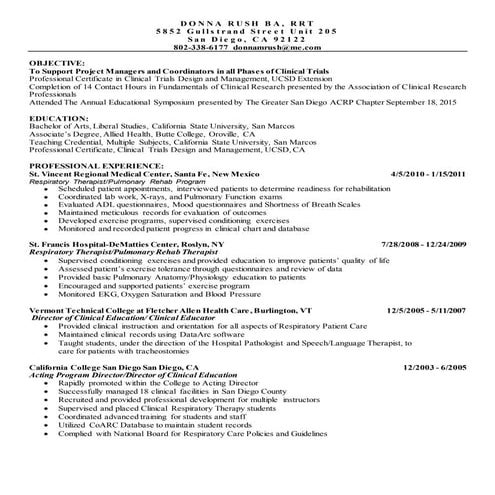 Resume 1, Joyce Lincourt-Sullivan | PDF
