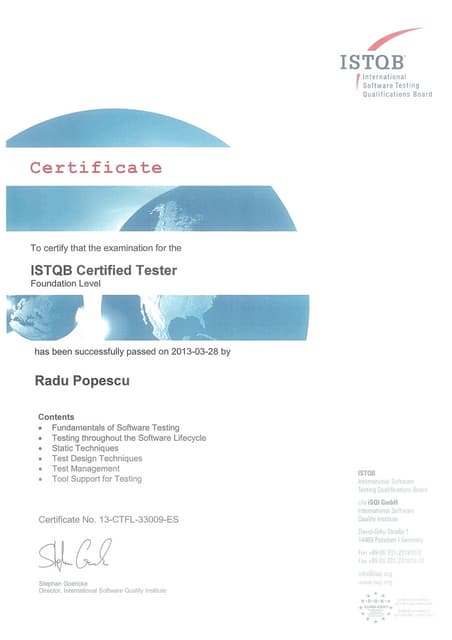 ITIL Version 3 Certificate | PDF