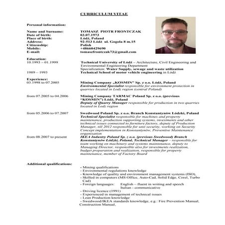 CV 2016 - english version | PDF