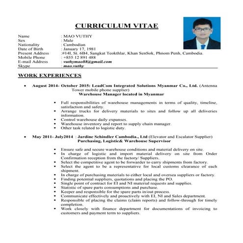 LOUIS HARMSE CV 2015 | PDF