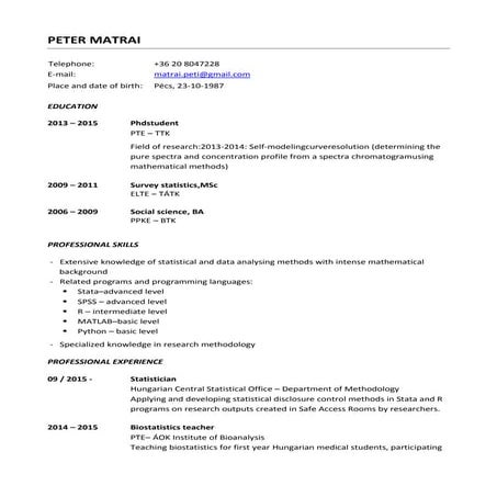 Cv bengura pn slideshare | PDF