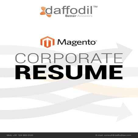 Magento Corporate Resume 2015 | PDF