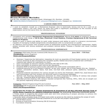 Rotating Equipment Engineer | DOCX