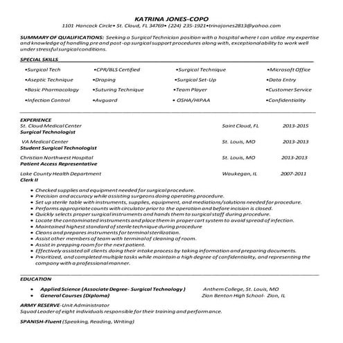 Mary Ellen Girgis CST Resume | DOCX