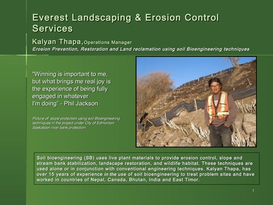 Control of soil erosion | PPTX