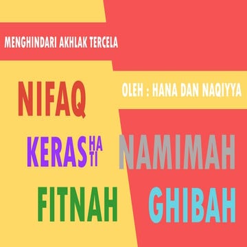 Aqidah Akhlak - Ghadab, Keras Hati, Fitnah, Namimah, Ghibah | PDF