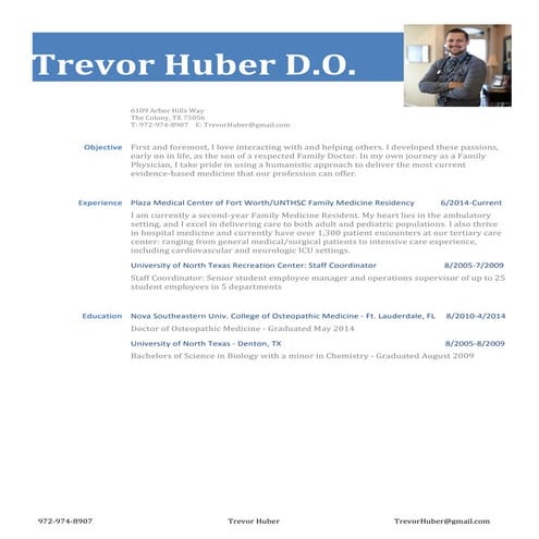 Curriculam Vitae Blue | PDF