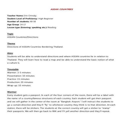 Lesson Materials ASEAN Ubon | DOCX
