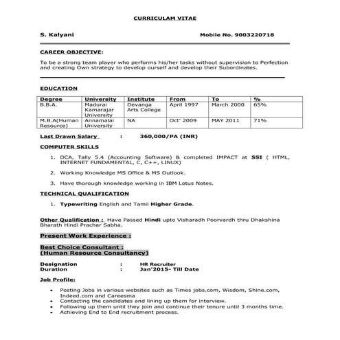 Maria's resume | PDF