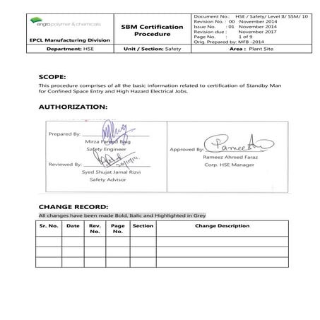 Section 10 - SBM Certification Procedure | PDF