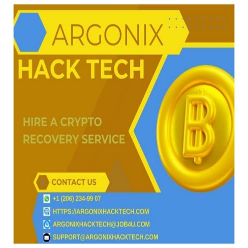 CRYPTOCURRENCY FRAUD RECOVERY HACKER FOR HIRE ARGONIX HACK TECH | PDF