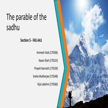 The parable of the sadhu | PPTX